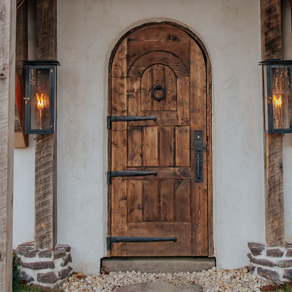 Solid Bronze Textured 18" Front Door Arch Entry Set - Mortise – Iron ...