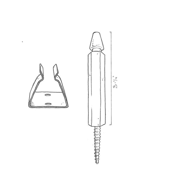 Brass Bullet Catch - 3-1/4" – Iron Valley Hardware